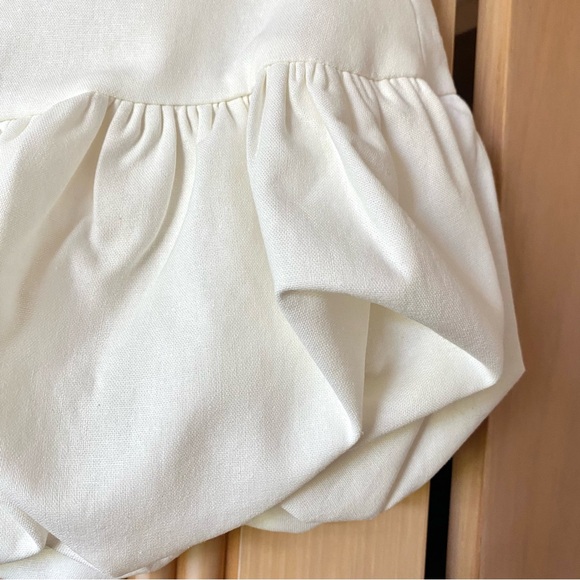 Zara | Skirts | Zara Linen Blend Balloon Skort Cream White | Poshmark